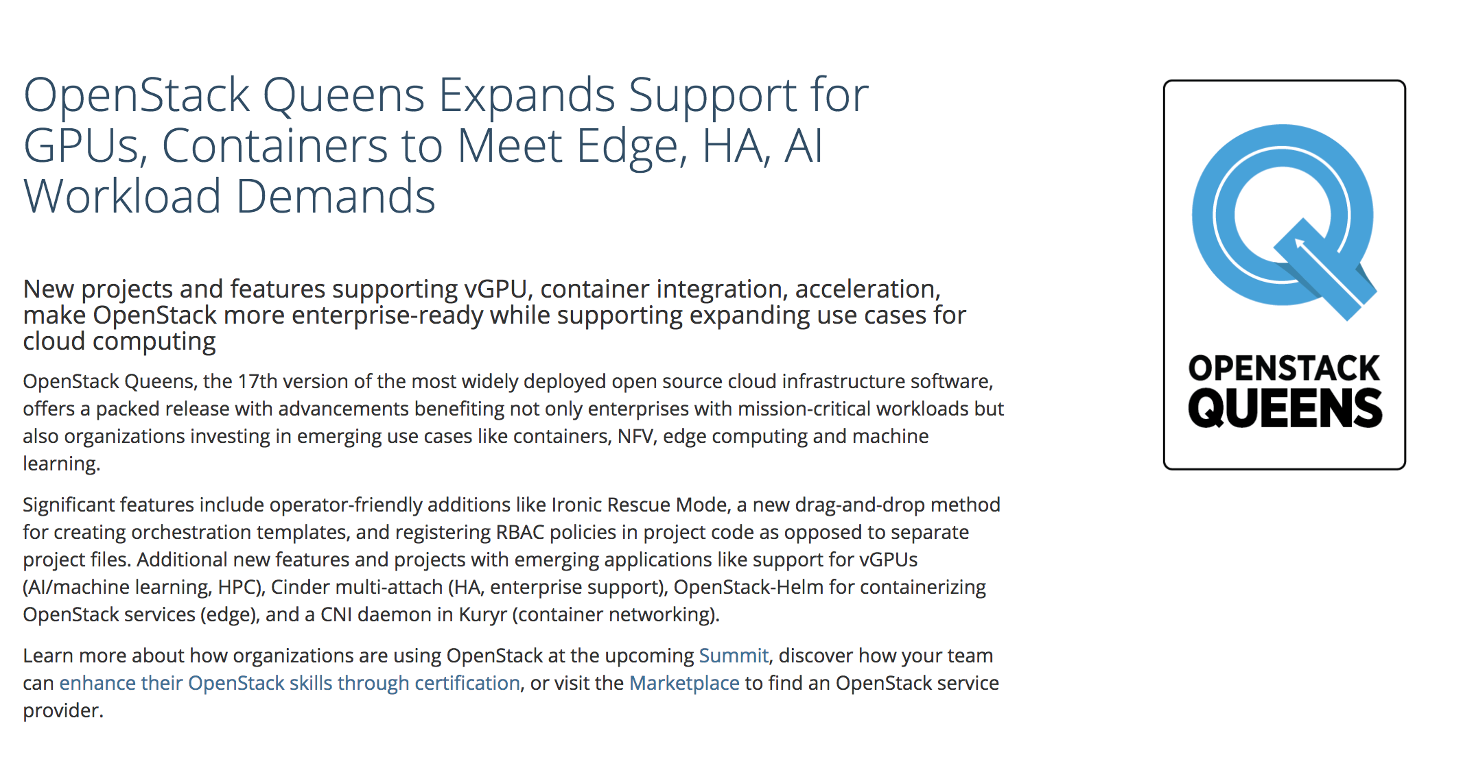 OpenStack à l'heure de Queens