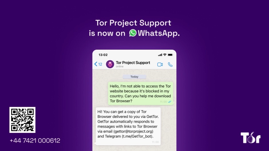 Après Signal et Telegram, Tor arrive sur WhatsApp