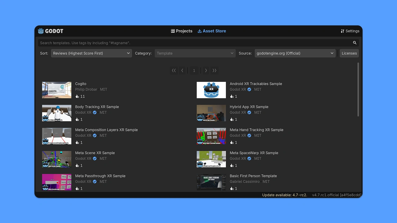 Godot 4.7 disponible : gestion du HDR et app store de ressources